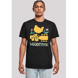 T-Shirt F4NT4STIC "Woodstock Artwork", Herren, Gr. L, schwarz, Obermaterial: 100% Baumwolle, casual, regular fit, Rundhals, Kurzarm ohne Bündchen, Shirts, Herren,Premium Merch,Regular-Fit,Basic,Bandshirt