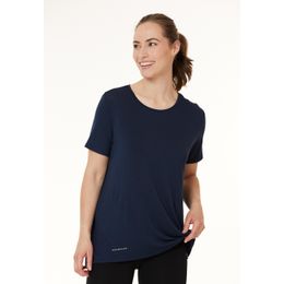 Funktionsshirt Endurance "SIVA", Herren, Gr. 38, blau (dunkelblau), 95% Viskose, 5% Elasthan, unifarben, casual, normal, Rundhals, Kurzarm, Shirts, mit bequemem Rundhalsausschnitt