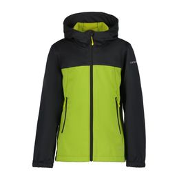 Softshelljacke Icepeak "KONAN JR", Kinder, Gr. 140 (134), grün (asparagus), Softshell, Obermaterial: 100% Polyester, sportlich, hoch geschlossener Ausschnitt, Langarm Bündchen, Jacken