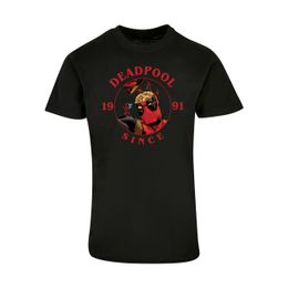 T-Shirt ABSOLUTE CULT "ABSOLUTE CULT Herren Deadpool - Brain Damage T-Shirt", Herren, Gr. L, schwarz, 100% Baumwolle, bedruckt, casual, normal, Rundhals, Kurzarm, Shirts