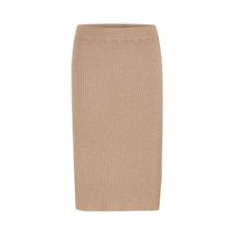 Bleistiftrock B.Young "Bleistiftrock BYMMMORLA PENCIL SKIRT -", Damen, Gr. L, braun (sepia tint melange), Obermaterial: 70% Viskose LENZING ECOVERO CV LenzEcov. 30% Polyamid PA., Basic, slim fit knielang, Röcke