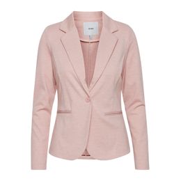 Sweatblazer Ichi "Sweatblazer IHKate", Damen, Gr. M, rosa (rose smoke melange), Obermaterial: 74% Polyester PES. 22% Viskose LENZING ECOVERO CV LenzEcov. 4% Elasthan EL., casual, normal, Blazer