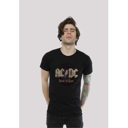 T-Shirt F4NT4STIC "ACDC Rock or Bust für Kinder & Herren", Herren, Gr. L, schwarz, Obermaterial: 100% Baumwolle, casual, regular fit, Rundhals, Kurzarm ohne Bündchen, Shirts, Print