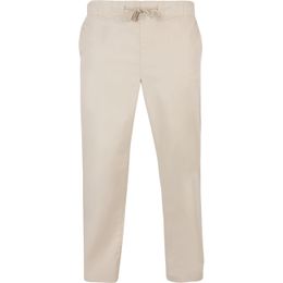 Stoffhose Urban Classics "Urban Classics Herren Straight Slit Trouser", Herren, Gr. S, US-Größen, beige (softseagrass), 98% Baumwolle, 2% Elasthan, unifarben, normal, Hosen