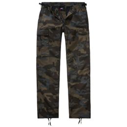 Cargohose Brandit "Brandit Damen Ladies BDU Ripstop Trouser", Damen, Gr. 26, Normalgrößen, grün (schwarzcamo), 100% Baumwolle, normal, Hosen