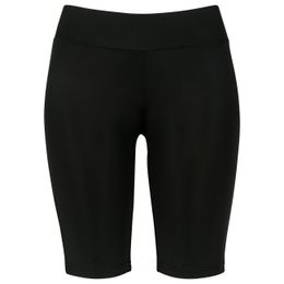 Stoffhose Urban Classics "Urban Classics Damen Ladies Cycle Shorts", Damen, Gr. L, US-Größen, schwarz, 80% Polyamid, 20% Elasthan, unifarben, skinny fit, Hosen