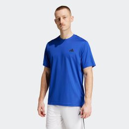 T-Shirt adidas Performance "TRAIN ESSENTIALS TRAINING", Herren, Gr. L, blau (semi lucid blau, schwarz), Obermaterial: 100% Polyester, clean, sportlich, Kurzarm, Shirts