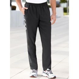 Homewearpants CLASSIC, Herren, Gr. 46, Normalgrößen, schwarz-weiß (schwarz, weiß), 93% Polyester, 7% Elasthan, unifarben, lang, Hosen