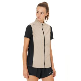 Funktionsweste ELITE LAB "Shell X1 Elite", Damen, Gr. 34, beige (beige, braun), 100% Polyester, sportlich, normal, ohne Ausschnitt, Westen, mit hoch schließendem Kragen