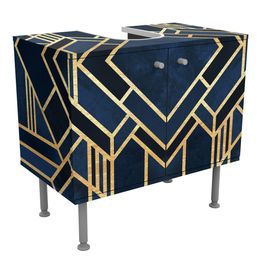 Waschbeckenunterschrank Art Deco Gold