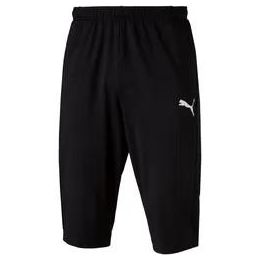 Trainingshose Puma "LIGA TRAINING 3/4 PANTS", Herren, Gr. XXXL, N-Gr, schwarz-weiß (Puma schwarz, Puma weiß), Web, Obermaterial: 90% Polyester, 10% Elasthan, unifarben, sportlich, regular fit 3/4-Länge, Hosen