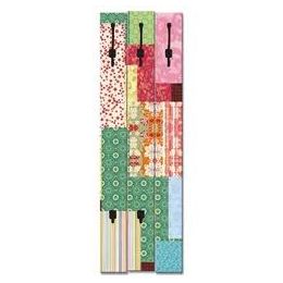 Garderobenleiste Artland "Patchwork Stil I", bunt, B:45cm H:140cm T:2,8cm, MDF, Garderobenhalter, teilmontiert