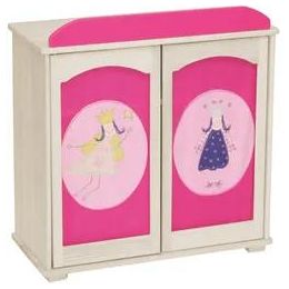 Puppenkleiderschrank Roba "Happy Fee", beige (natur), Puppenmöbel, KinderB:54cm H:57cm T:25cm, B:54cm H:57cm T:25cm