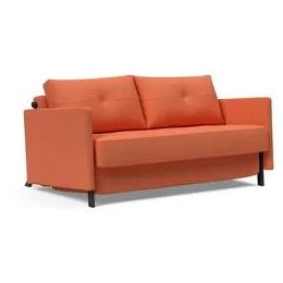 Schlafsofa INNOVATION LIVING TM "Cubed Klappsofa, hochwertige Schlaffunktion, Design und extra Komfort", braun (rust), B:154cm H:77cm T:103cm, Sofas, Frontauszug, sehr platzsparend, abgewinkelt Sitzen, waagerecht liegen