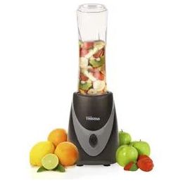 Tristar Standmixer "BL-4485 Smoothie Maker", schwarz (schwarz, grau), B:13,2cm H:37,4cm T:13,2cm, Zerkleinerer, 500ml Becher – Blender to go – Edelstahlklingen – mit Deckel