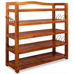 Casaria Schuhregal aus Akazienholz 75x26x82cm