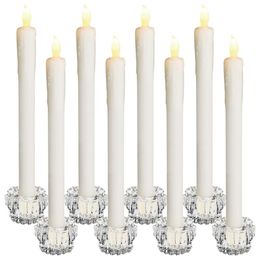 Monzana LED Tafelkerzen 8er-Set inkl Kerzenhalter