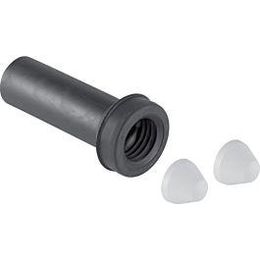 Geberit Anschlussstutzen 152608461 Ø 50 mm, mit Manschette/Deckkappen, PE-HD, seidenglanz verchromt