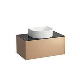 Laufen Sonar Schubladenelement/Sideboard H4054110341411 77,5x34x45,5cm, Ausschnitt Mitte, Kupfer/Nero Marquina
