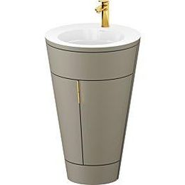 Duravit Starck 1,c-bonded Set S19513O34920010 Griff Gold, Keramik Weiß Matt, Innenbeleuchtung, bodenstehend Stein Grau Seidenmatt, 864 x 560 x 605 mm