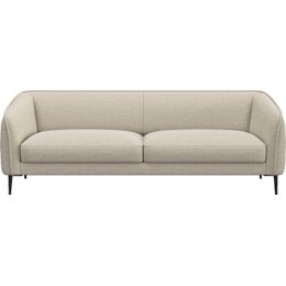3-Sitzer FLEXLUX "Belle Designsofa, Couch, bequem durch Kaltschaum im Sitz", wei&szlig; (sanftes wei&szlig;), B:218cm H:74cm T:89cm, 100% Polyester, Sofas, Skandinavisches Design, In hochwertiger Verarbeitung