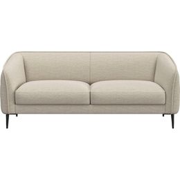 2,5-Sitzer FLEXLUX "Belle Designsofa, Couch, bequem durch Kaltschaum im Sitz", wei&szlig; (sanftes wei&szlig;), B:188cm H:74cm T:89cm, 100% Polyester, Sofas, Skandinavisches Design, In hochwertiger Verarbeitung