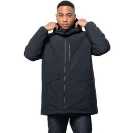 Funktionsparka Jack Wolfskin "KOENIGSBAU", Herren, Gr. XXXL, blau (schwarz navy), Obermaterial: 100% Polyester, sportlich, regular fit Po-bedeckend, hoch geschlossener Ausschnitt, Langarm verstellbar, Jacken, Winterjacke mit Kunstfaserfüllung