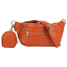 Samantha Look Gürteltasche echt Leder, Made in Italy orange