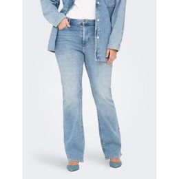 Only CARMAKOMA Bootcut-Jeans »CARWILLY LIFE HW FLARED DNM TAI467« Light Blue Denim 46 - Länge 32 Länge 32 46 Flared Fit Jeans von Only CARMAKOMA
