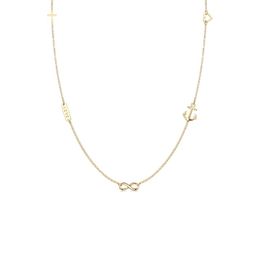 Elli Kette mit Anhänger »Kreuz Herz Infinity Anker Stern 925 Sterling Silber« Gold 40 Halskette für Damen verleiht jedem Outfit einen Hauch von...