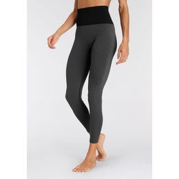 Vivance ACTIVE Leggings in Jacquardmuster und breitem Bund schwarz XS (32/34) - N-Gr N-Gr XS (32/34) Sportliche Leggings mit Muster