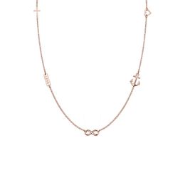 Elli Kette mit Anhänger »Kreuz Herz Infinity Anker Stern 925 Sterling Silber« Rosegold 40 Halskette für Damen verleiht jedem Outfit einen Hauch von...