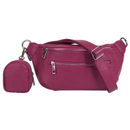 Samantha Look Gürteltasche echt Leder, Made in Italy pink