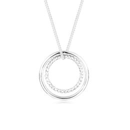 Elli Kette mit Anhänger »Kreis 925 Sterling Silber Bicolor« Silber 80 Halskette für Damen kreiert einen eleganten Look für jeden Anlass