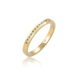 Elli DIAMONDS Verlobungsring »Diamant Weiß Brillantschliff (0.05 ct) 585 Gelbgold« Gold 52 mm Verlobungsring für Damen mit funkelnden Diamanten in...