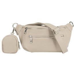 Samantha Look Gürteltasche echt Leder, Made in Italy beige