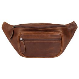 BAGAN Gürteltasche echt Leder cognac