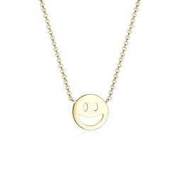 Elli Kette mit Anhänger »Smiling Face 925 Sterling Silber« Gold 45 Halskette für Damen verleiht jedem Outfit einen Hauch von Eleganz