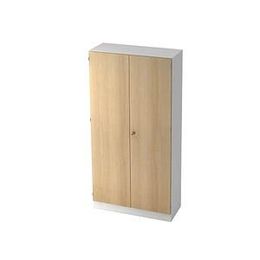 Hammerbacher Aktenschrank 6910, V6910/W/E/SG weiß, eiche 4 Fachböden 100,0 x 42,0 x 200,4 cm