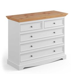 Pharao24.de Schlafzimmer Kommode aus Kiefer Massivholz Landhausstil