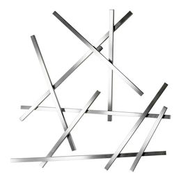 Pharao24.de Design Wandgarderobe aus gebürstetem Edelstahl Industry Look