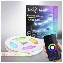 B.K.LICHT LED-Streifen "Wifi RGBIC", weiß, Flammen 150 St., Kabellänge 150,00m, Lichterketten, Lichtleiste, mit Musiksensor, smartes LED Band, Selbstklebend