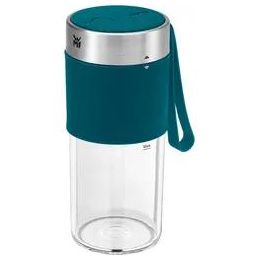 WMF Smoothie-Maker "KÜCHENminis Mix on the Go", blau (petrol), B:9cm H:18,5cm T:8,2cm, Zerkleinerer, tragbar, wiederaufladbar, 300 ml, 50 W, langlebiger Akku, 20.000 U/min