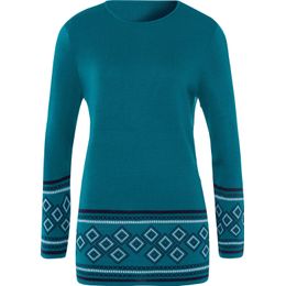 Damen Longpullover weich wie Kaschmir aquapetrol-marine, Gr&ouml;&szlig;e 44