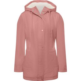 Damen Jacke mit Teddy-Fleece-Futter rosenholz, Gr&ouml;&szlig;e 40