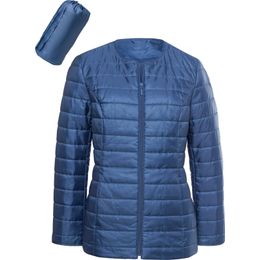 Damen Steppjacke inklusive Beutel jeansblau, Gr&ouml;&szlig;e 56