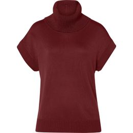 Damen Pullunder mit Rollkragen bordeaux, Gr&ouml;&szlig;e 54