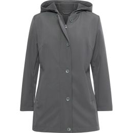 Damen Softshelljacke mit Kapuze anthrazit, Gr&ouml;&szlig;e 48