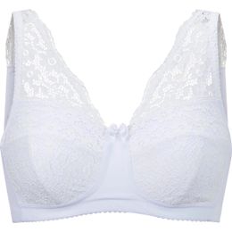 w&auml;schepur Damen BH ohne B&uuml;gel mit Spitze &uuml;berzogen wei&szlig;, Gr&ouml;&szlig;e 75D