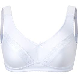 w&auml;schepur Damen Komfort-BH ohne B&uuml;gel mit Spitzen-Borte wei&szlig;, Gr&ouml;&szlig;e 105A